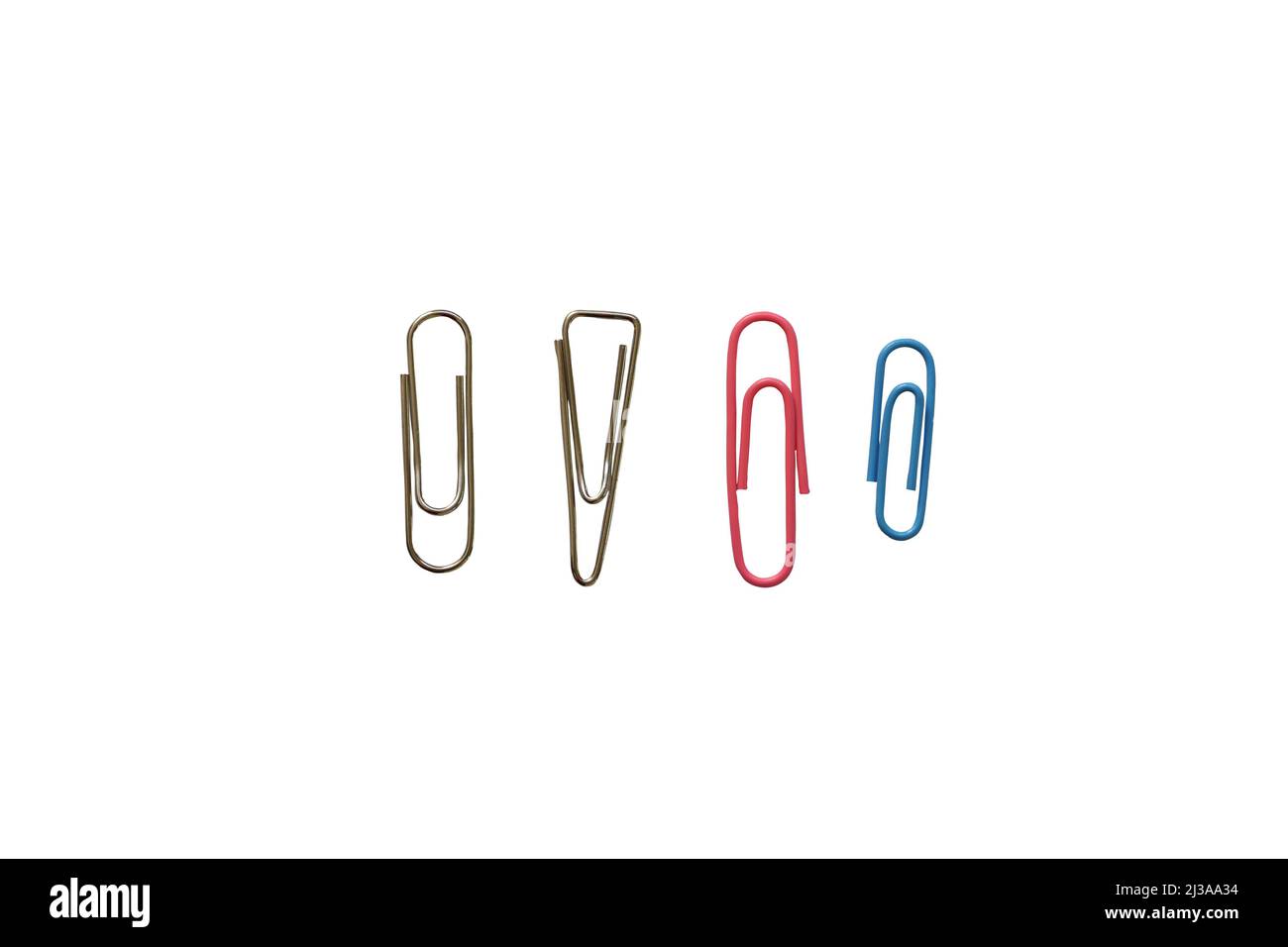 Paper clip isolated on white background and have clipping paths for ...