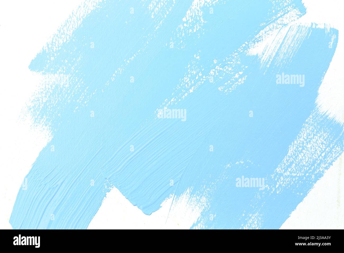 Blue pattern of color paint brush on the white wall for design in your ...