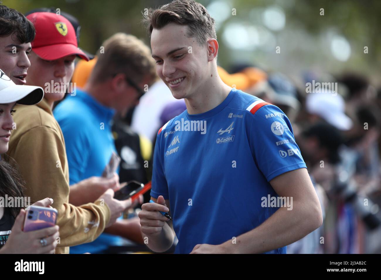 Mercedes amg f1 reserve driver signs autographs for fans hi-res stock ...