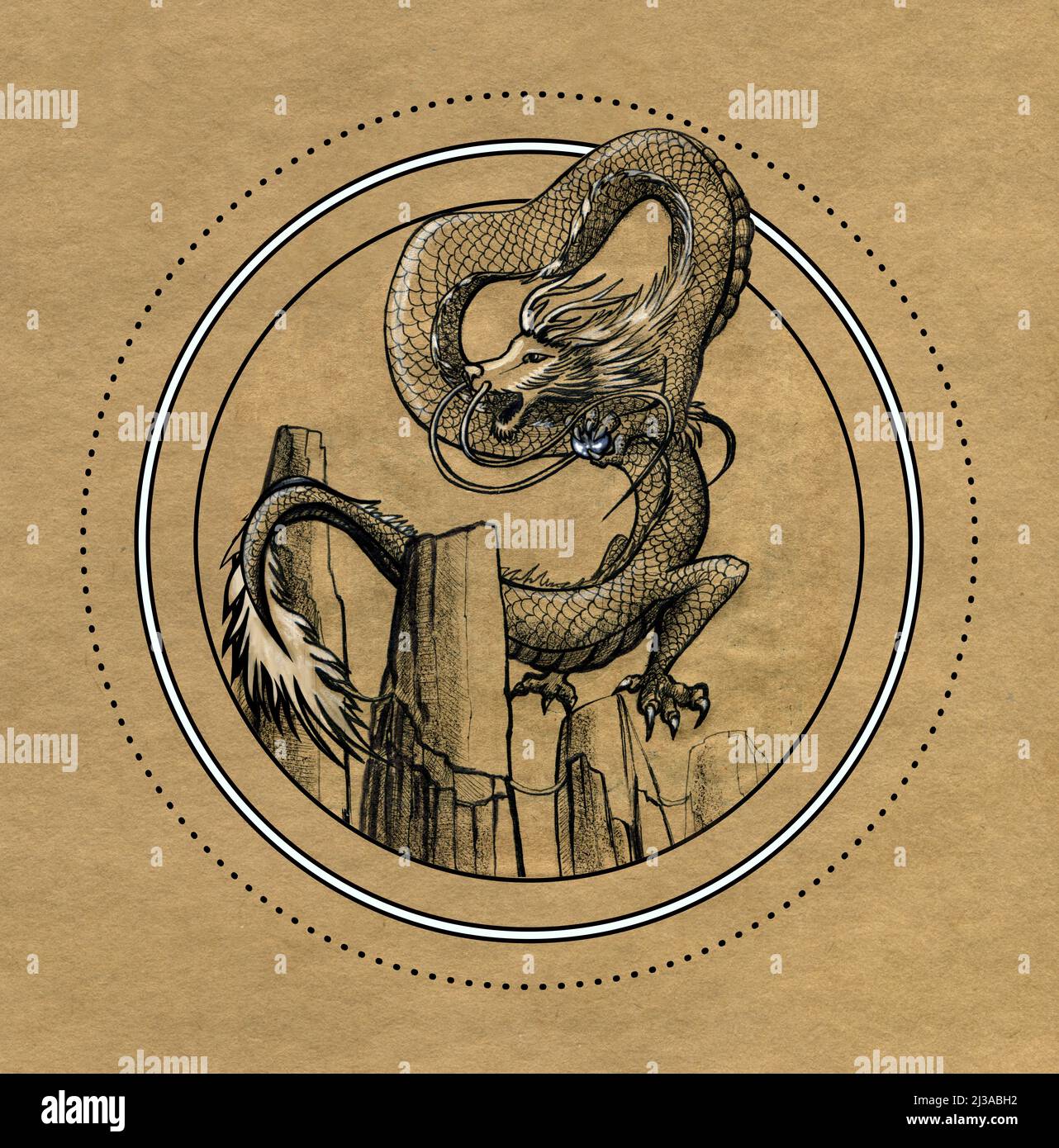 Dragon with a pearl hi-res stock photography and images - Alamy