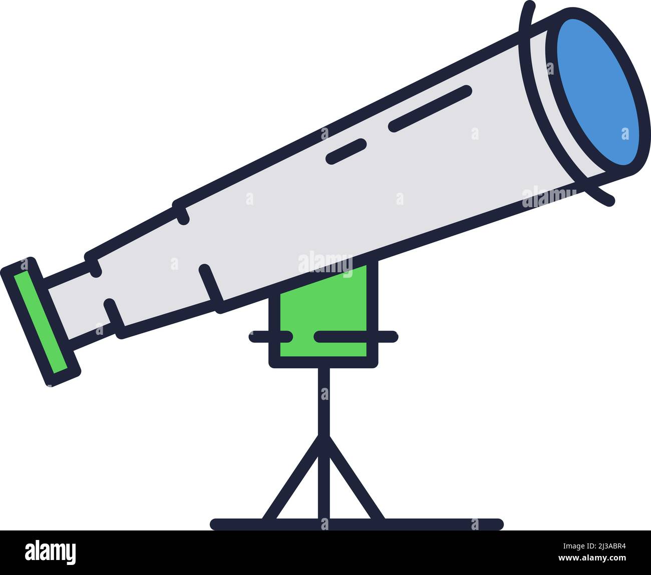 Telescope icon view and discover spyglass vector. Planetarium scope ...