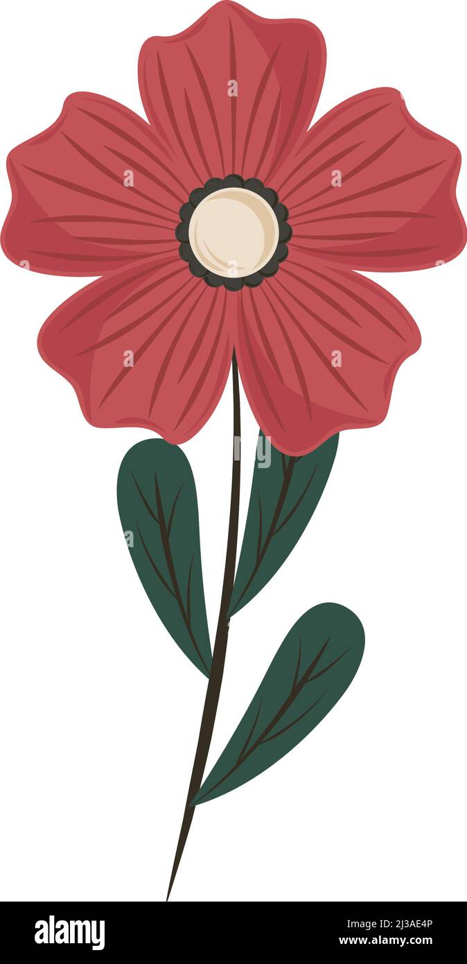 red flower icon Stock Vector Image & Art - Alamy