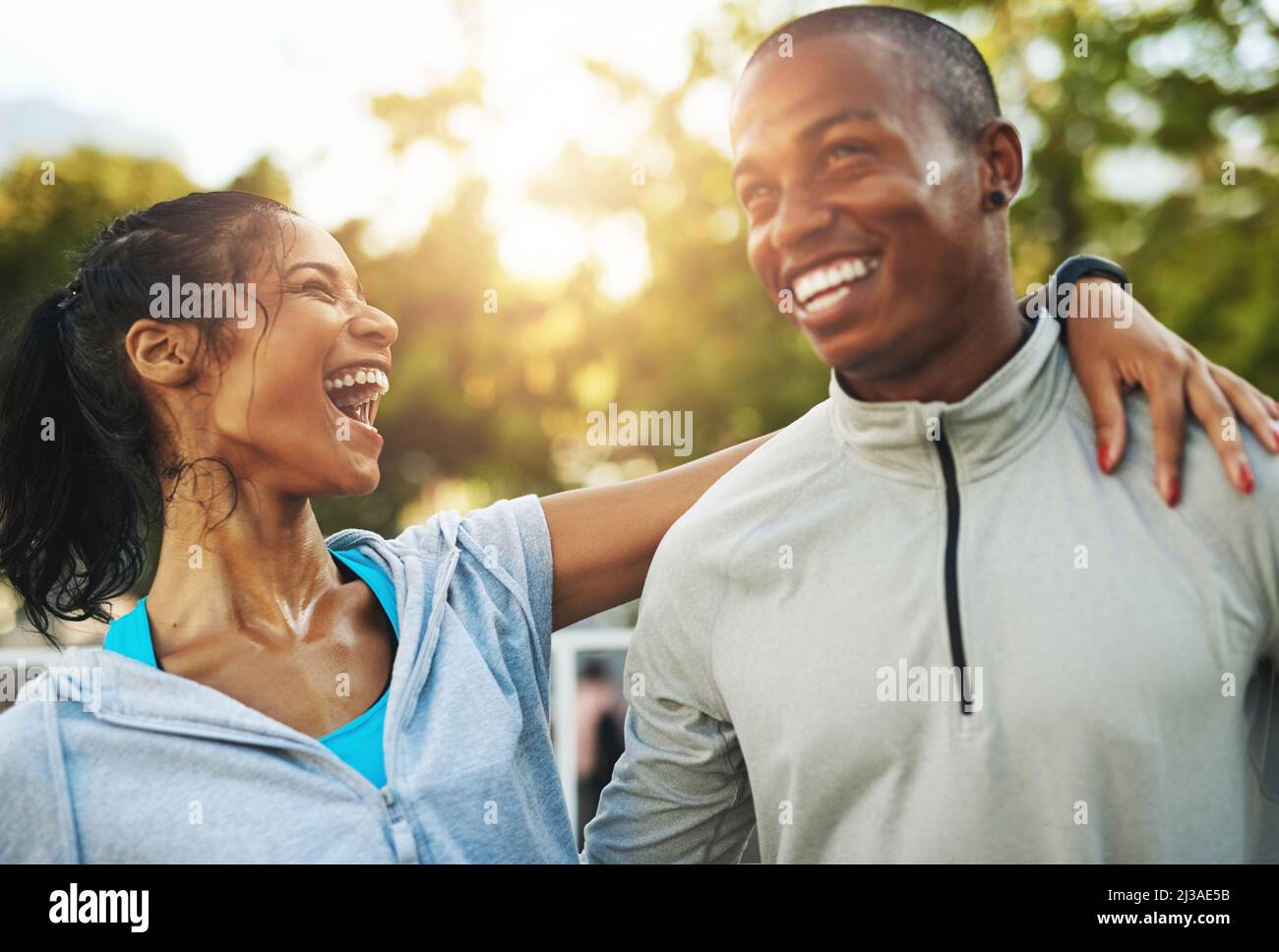 Young athlete couple hi-res stock photography and images - Alamy