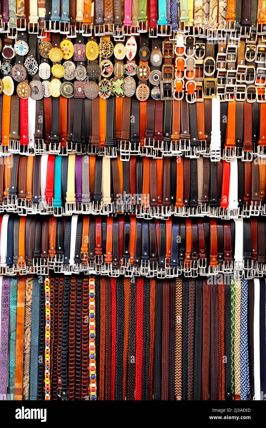 Display of belts hi-res stock photography and images - Alamy