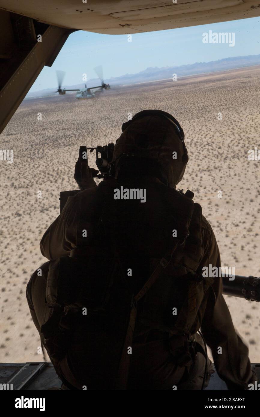 U.S. Marine Corps Cpl. Anthony Neese, a tiltrotor crew chief from San ...