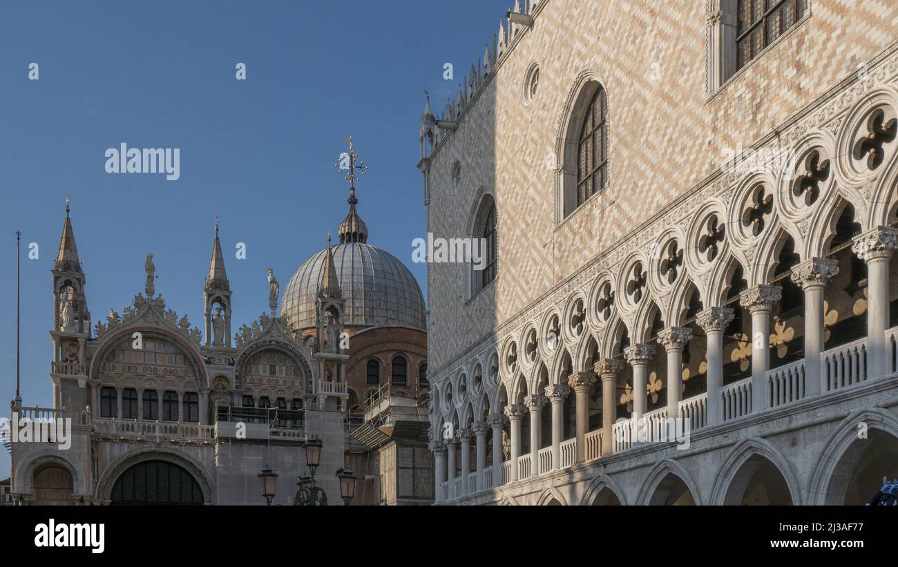 The picturesque architecture of St. Mark's Square - the main town ...
