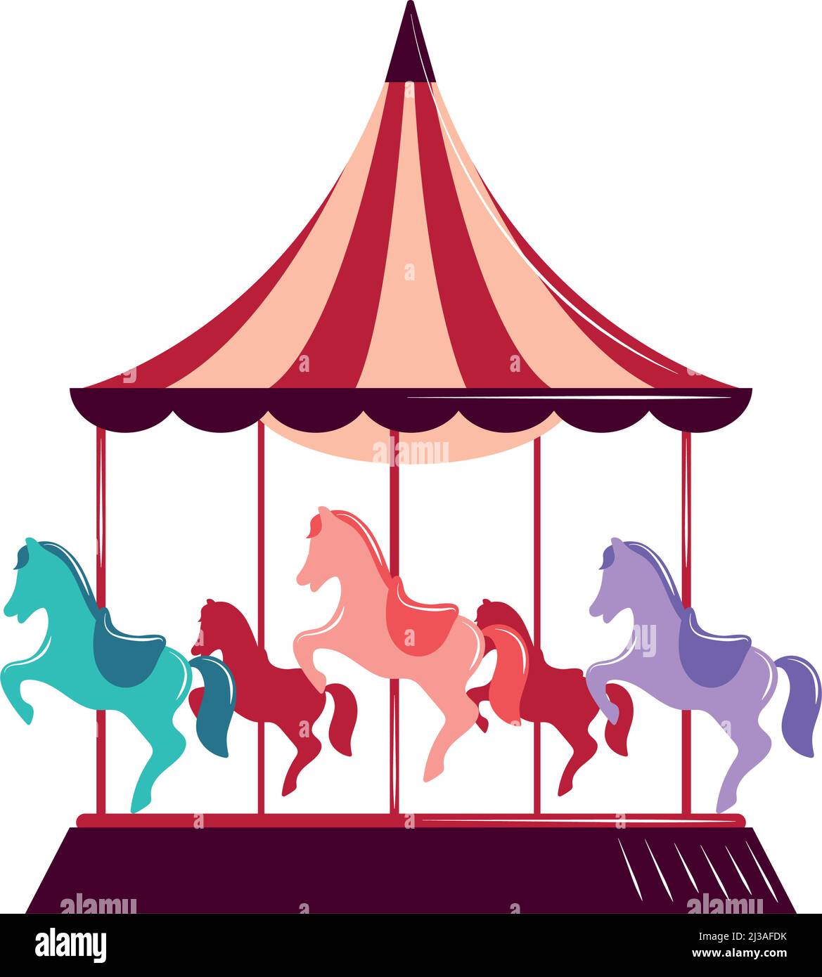 carnival carousel machine Stock Vector Image & Art - Alamy
