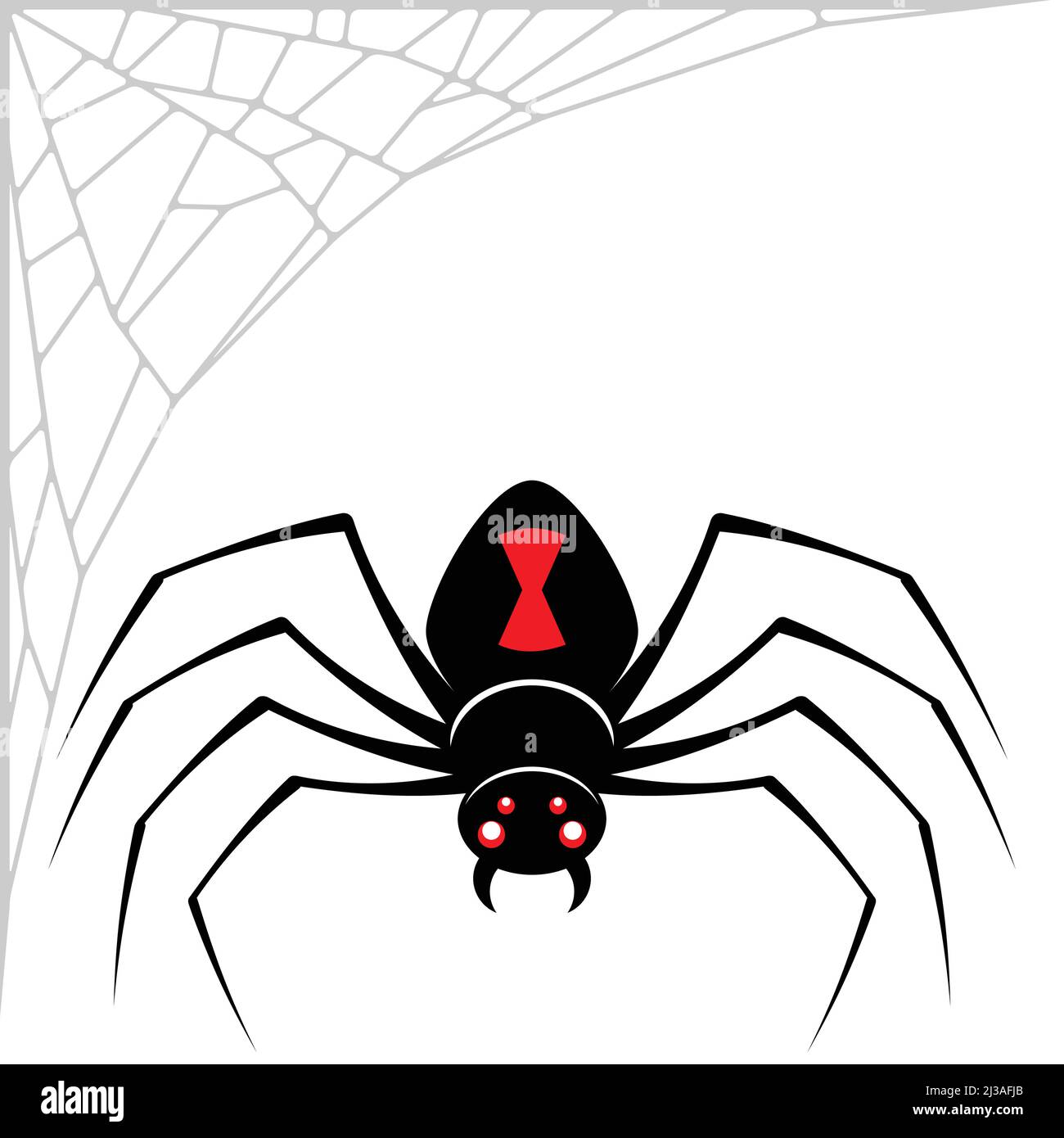 Black Widow Spider Vector Design, Spider Latrodectus mactans, arachnid ...