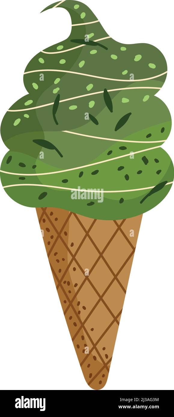 matcha ice cream Stock Vector Image & Art - Alamy