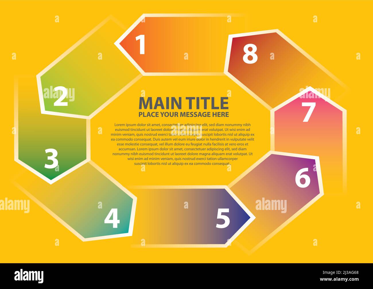 Layout design for progress circle with different colors and numbers ...