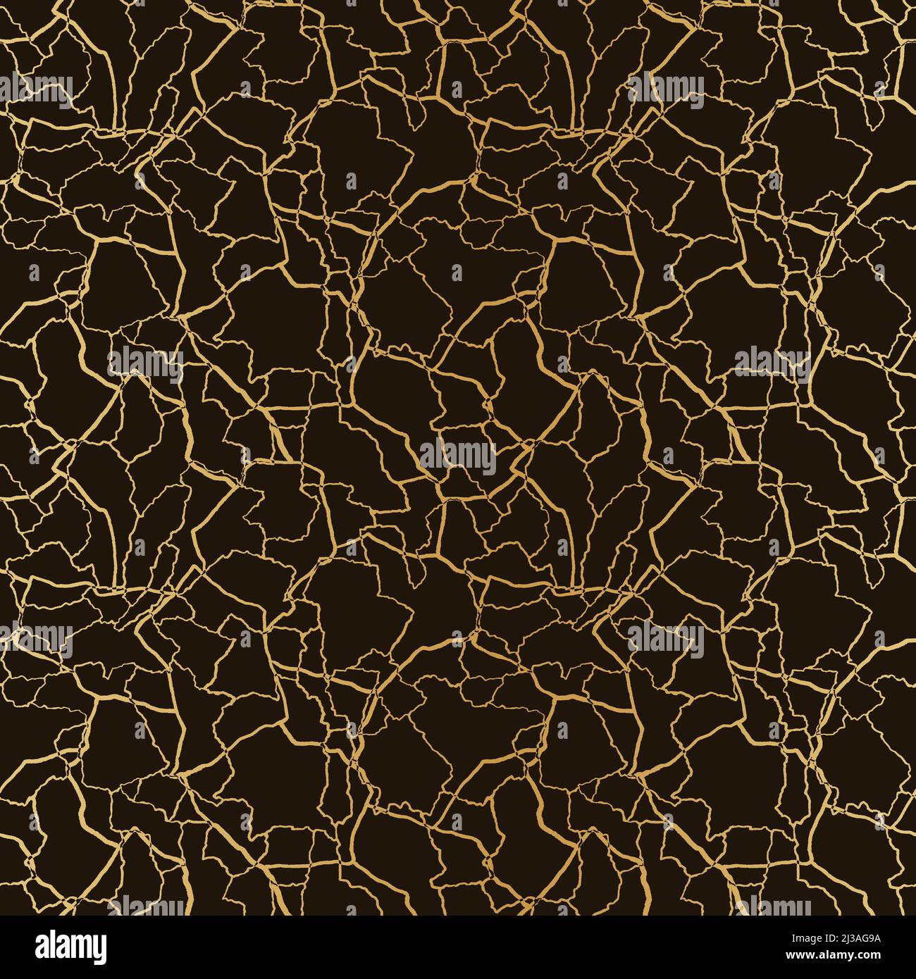 kintsugi art seamless pattern with gold thin lines and abstract shards ...