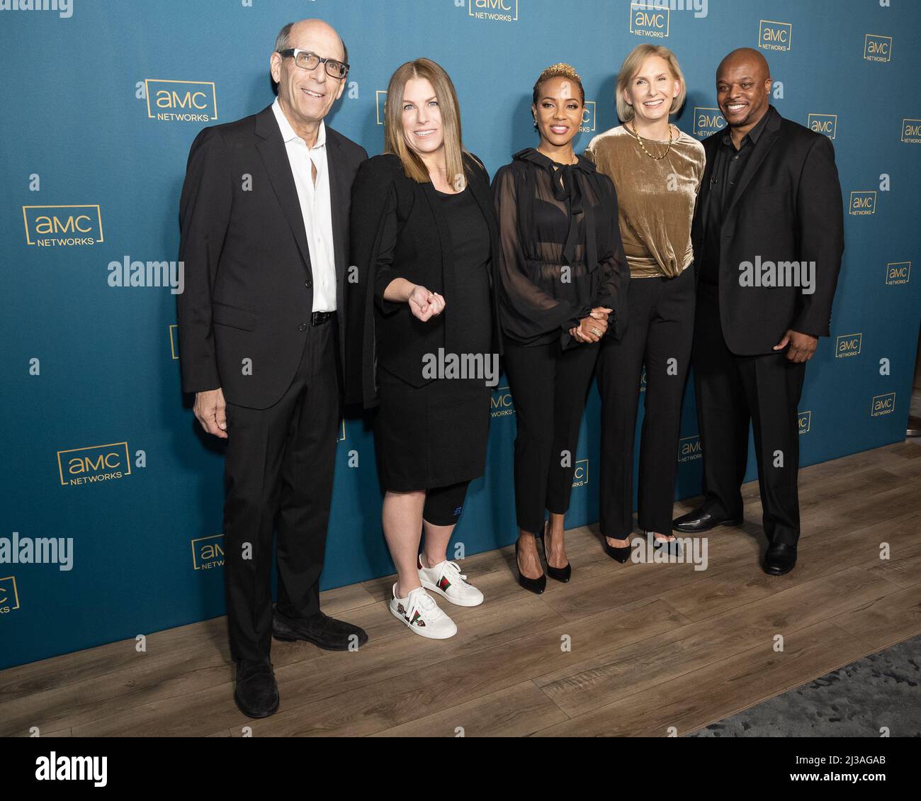 New York, USA. 06th Apr, 2022. (L-R) Matt Blank, Kim Kelleher, MC Lyte ...