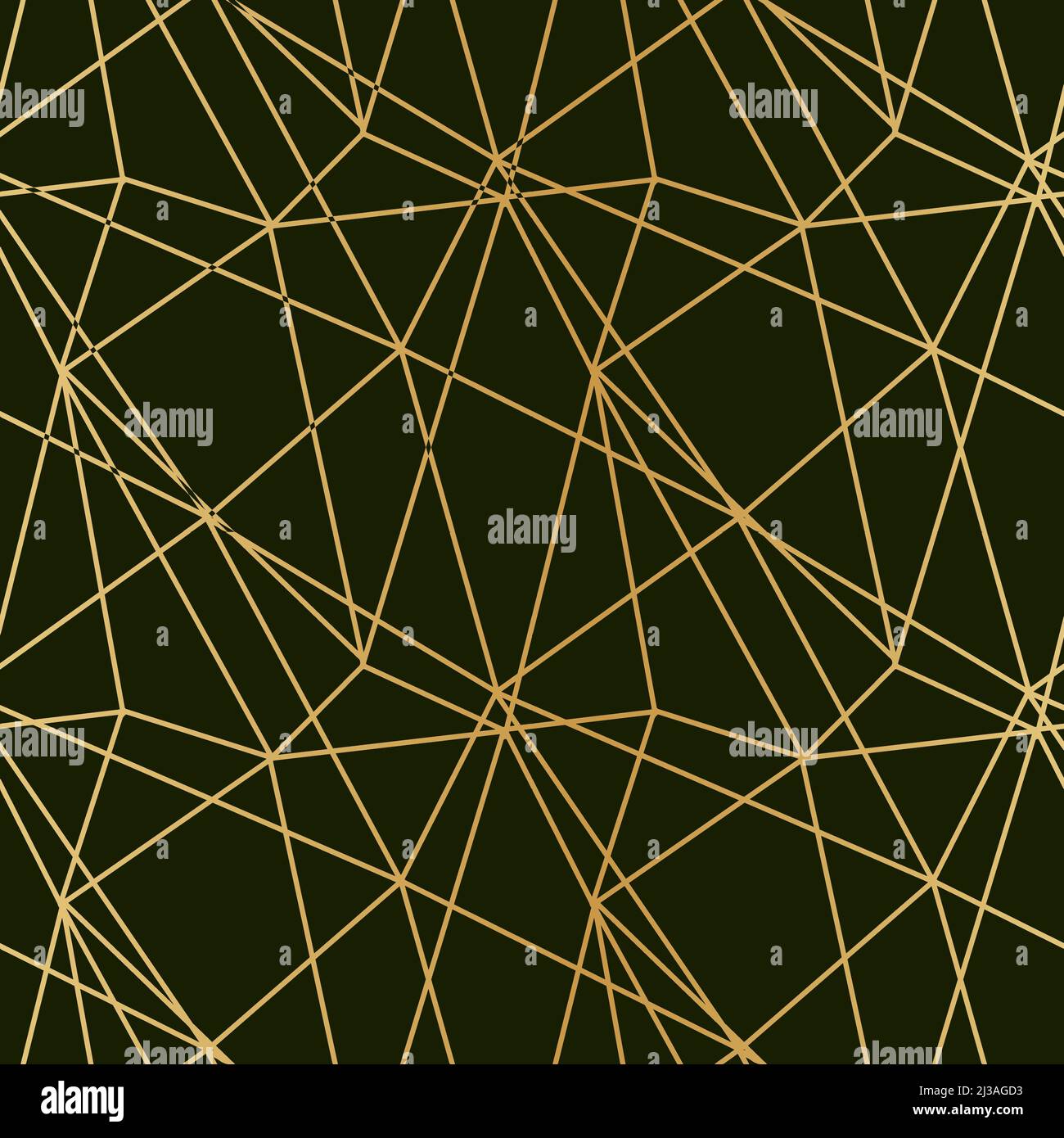 triangles mosaic of thin golden lines on a dark luxury background ...