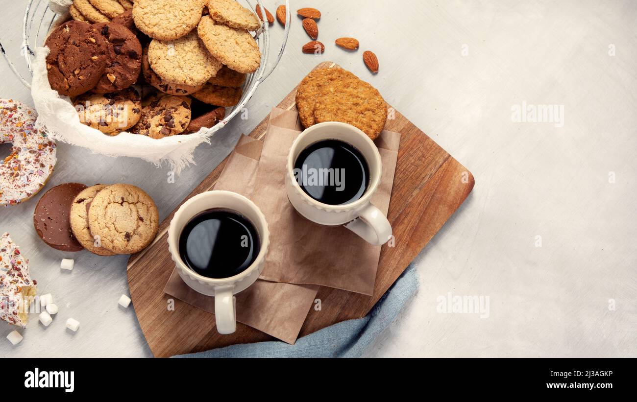 Cookies assortment on light background. Homemade desserts. Celebration ...
