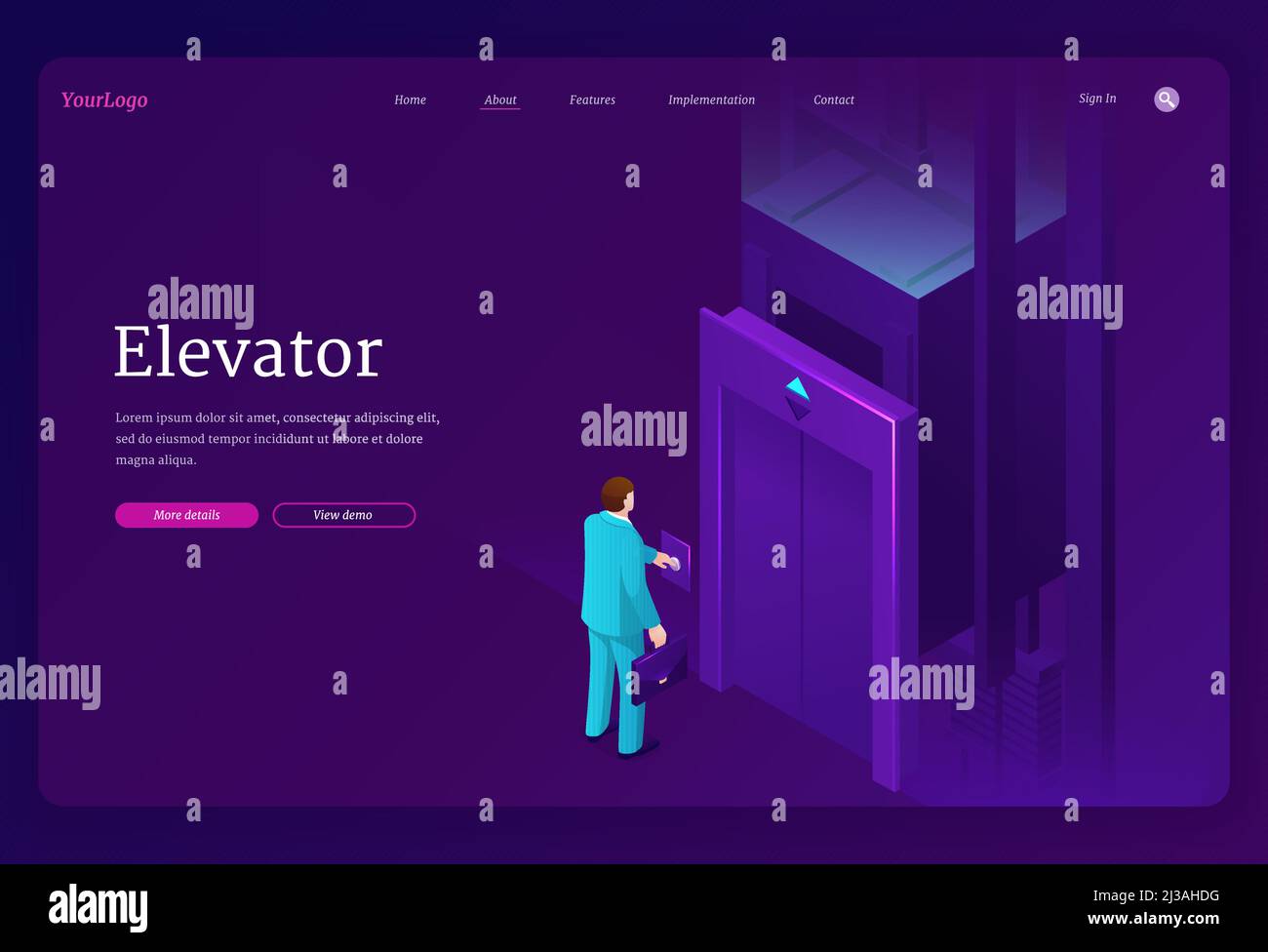 Elevator landing hi-res stock photography and images - Alamy