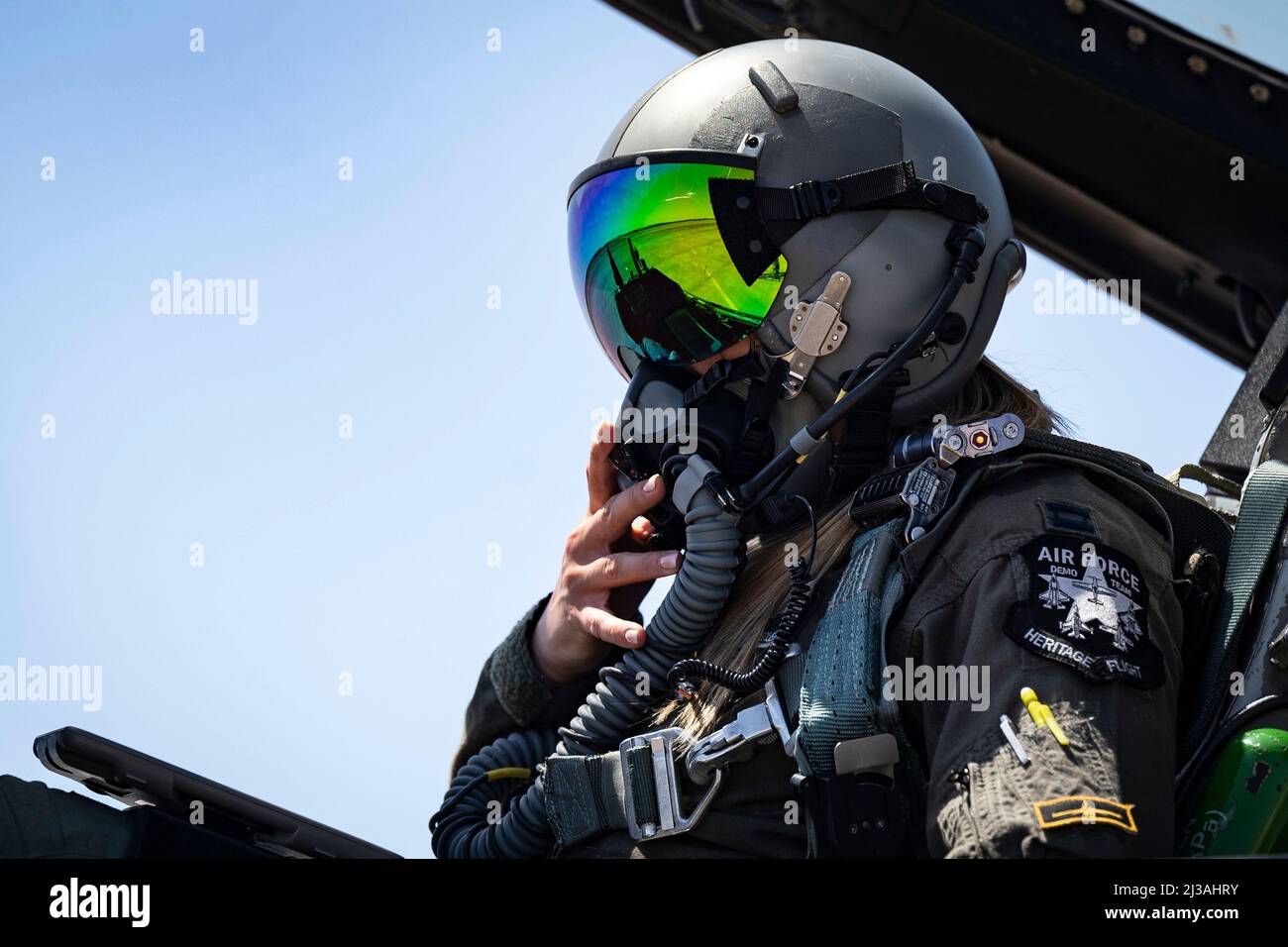 U.S. Air Force Capt. Aimee “Rebel” Fiedler, F-16 Viper Demonstration ...