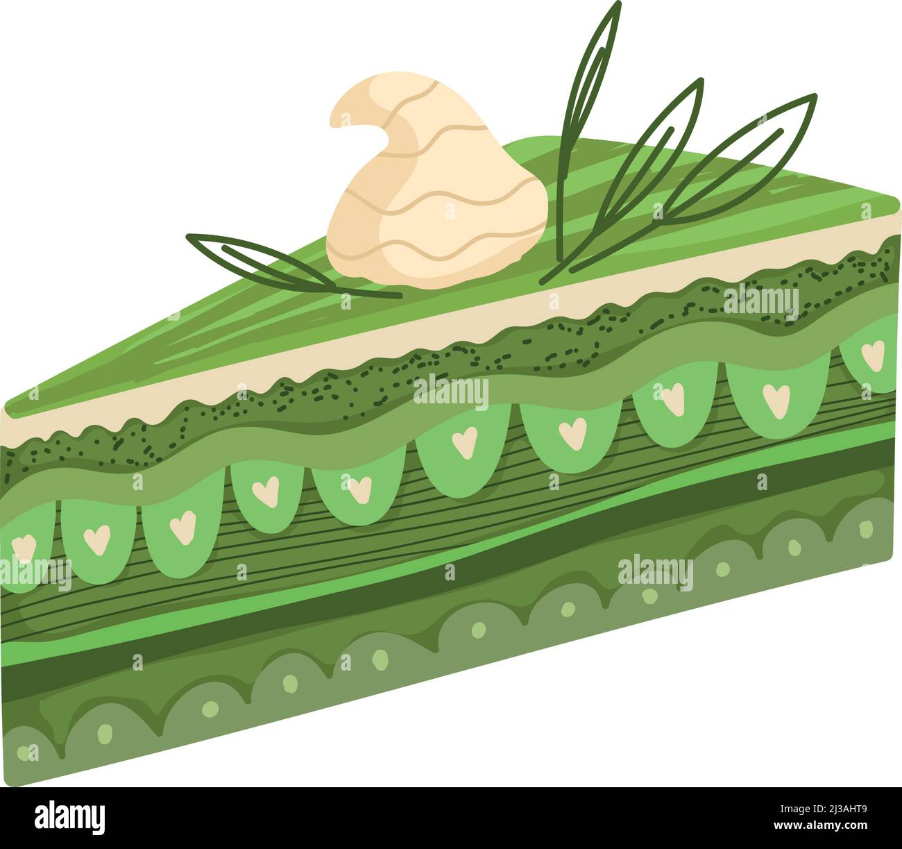 matcha cake dessert Stock Vector Image & Art - Alamy