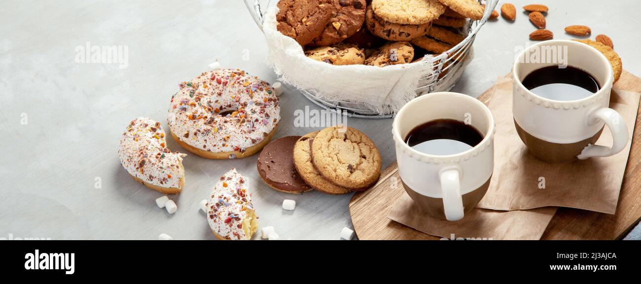 Cookies assortment on light background. Homemade desserts. Celebration ...