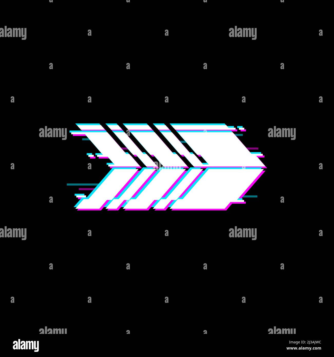 Glitch arrow Stock Vector Images - Alamy