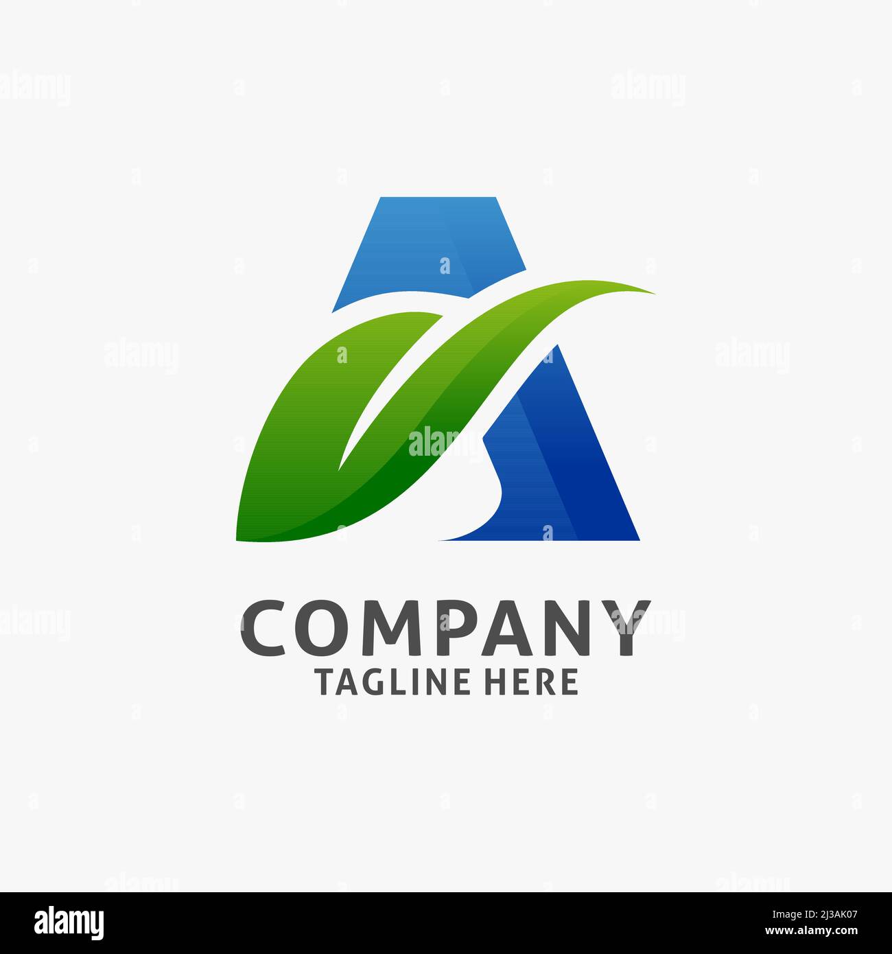 Letter A leaf logo design Stock Vector Image & Art - Alamy