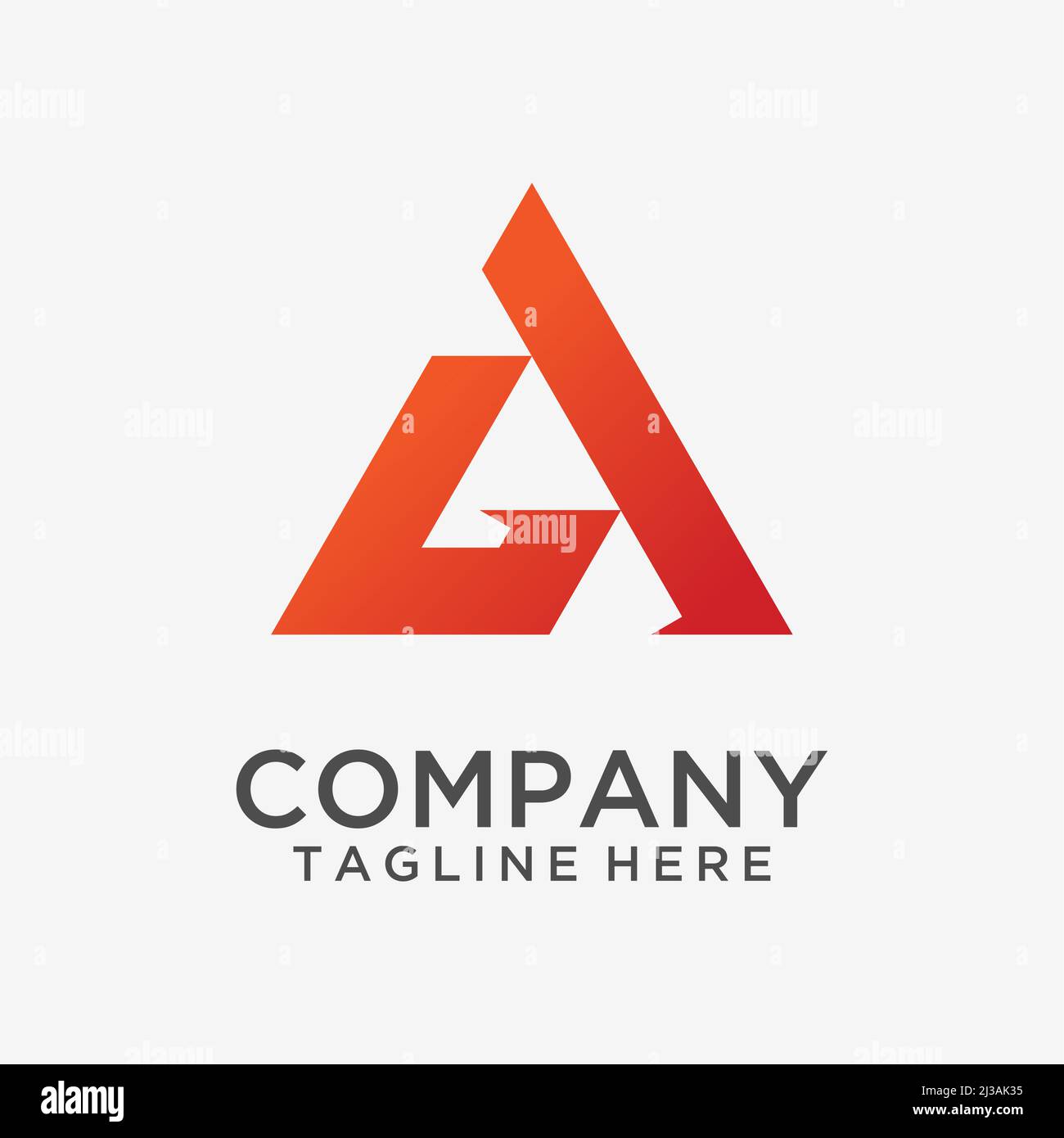 Letter GA triangle logo design Stock Vector Image & Art - Alamy