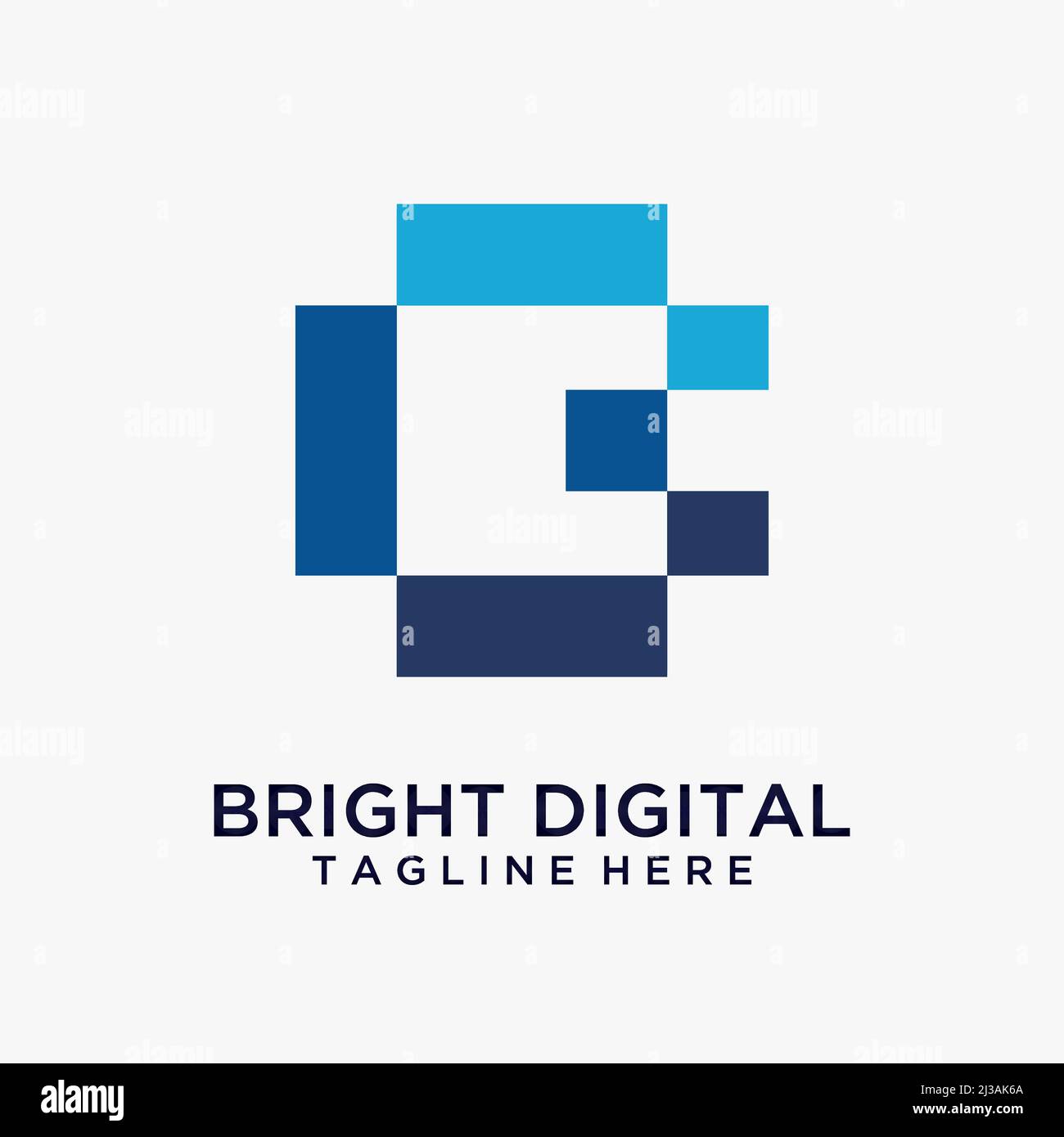 Letter B digital logo design Stock Vector Image & Art - Alamy