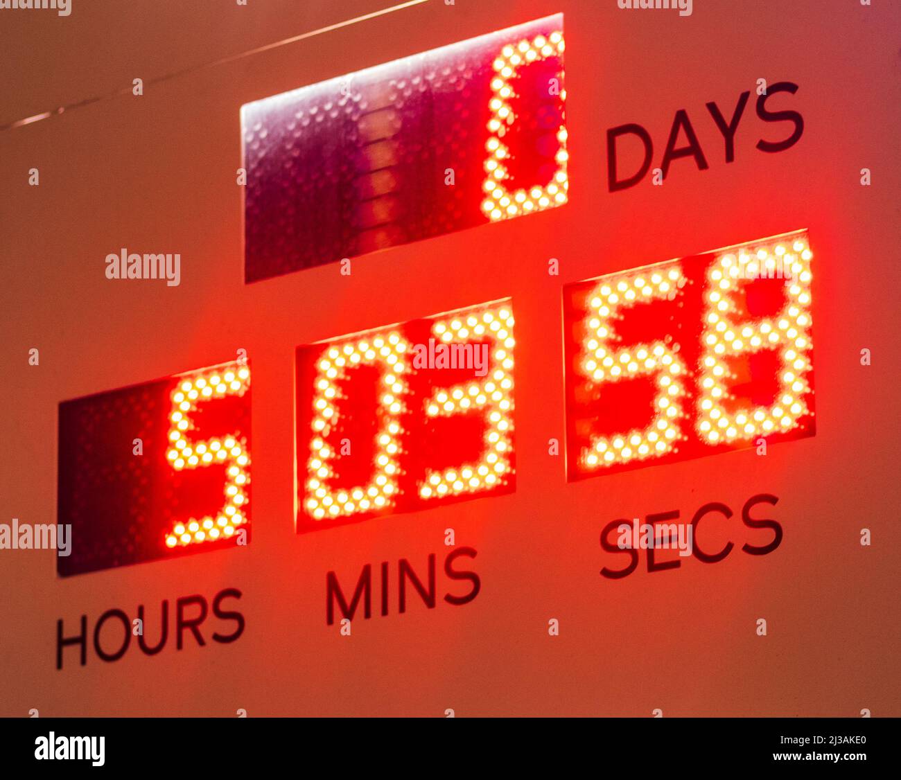 Digital clock with countdown display Stock Photo - Alamy