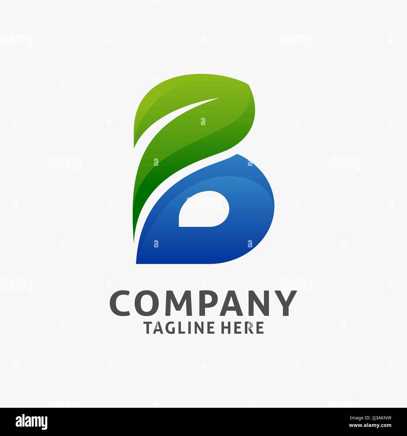 Letter B leaf logo design Stock Vector Image & Art - Alamy