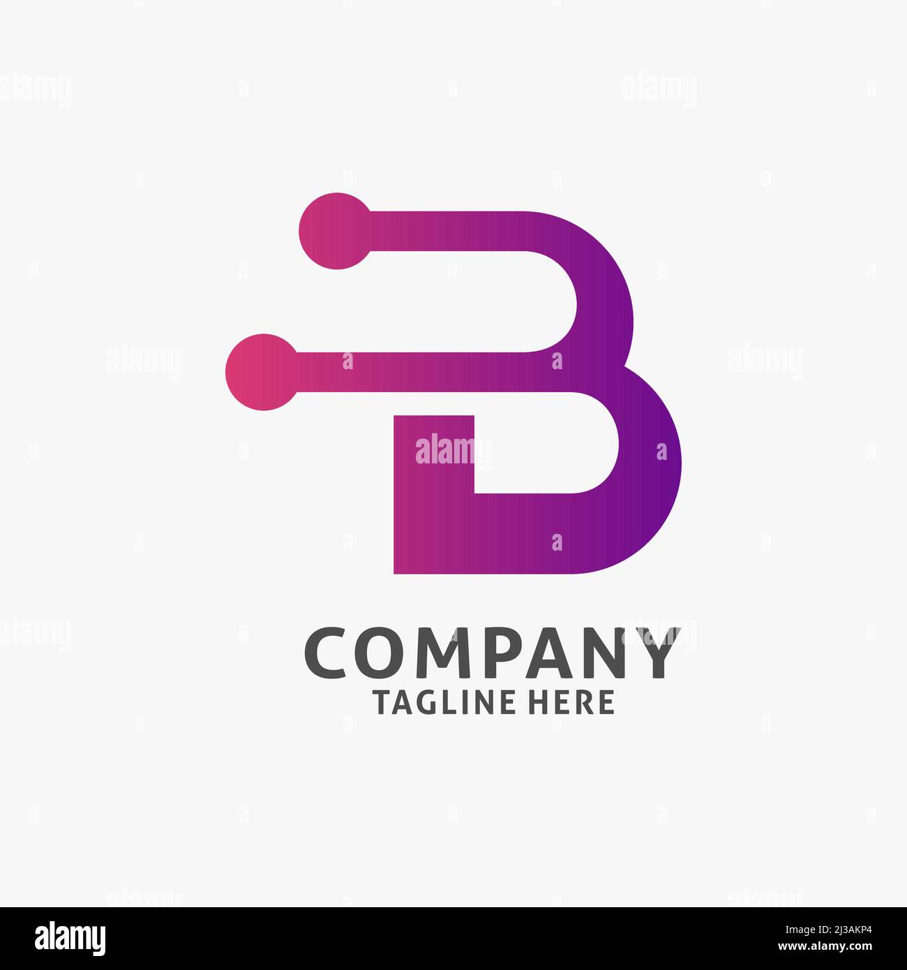 Letter B tech logo design Stock Vector Image & Art - Alamy