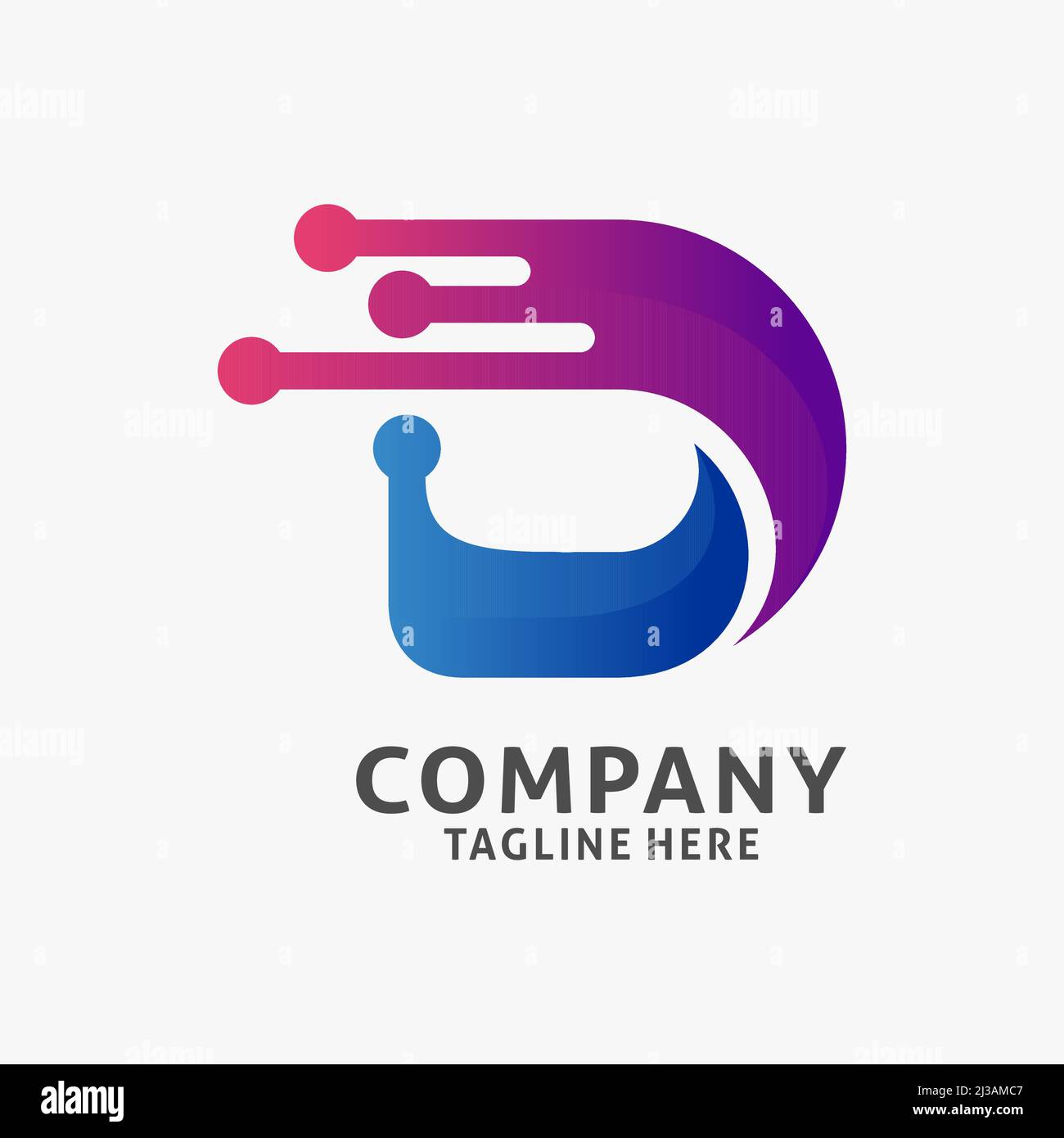 Letter D tech logo design Stock Vector Image & Art - Alamy