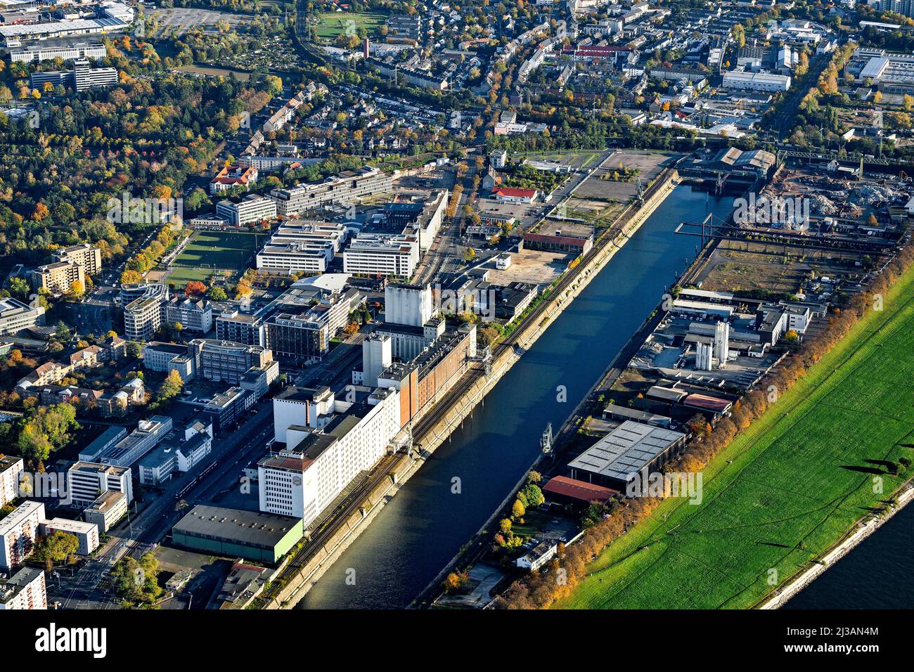 Deutz Harbour, Aurora Mill, Deutz, Cologne, Rhineland, North Rhine ...
