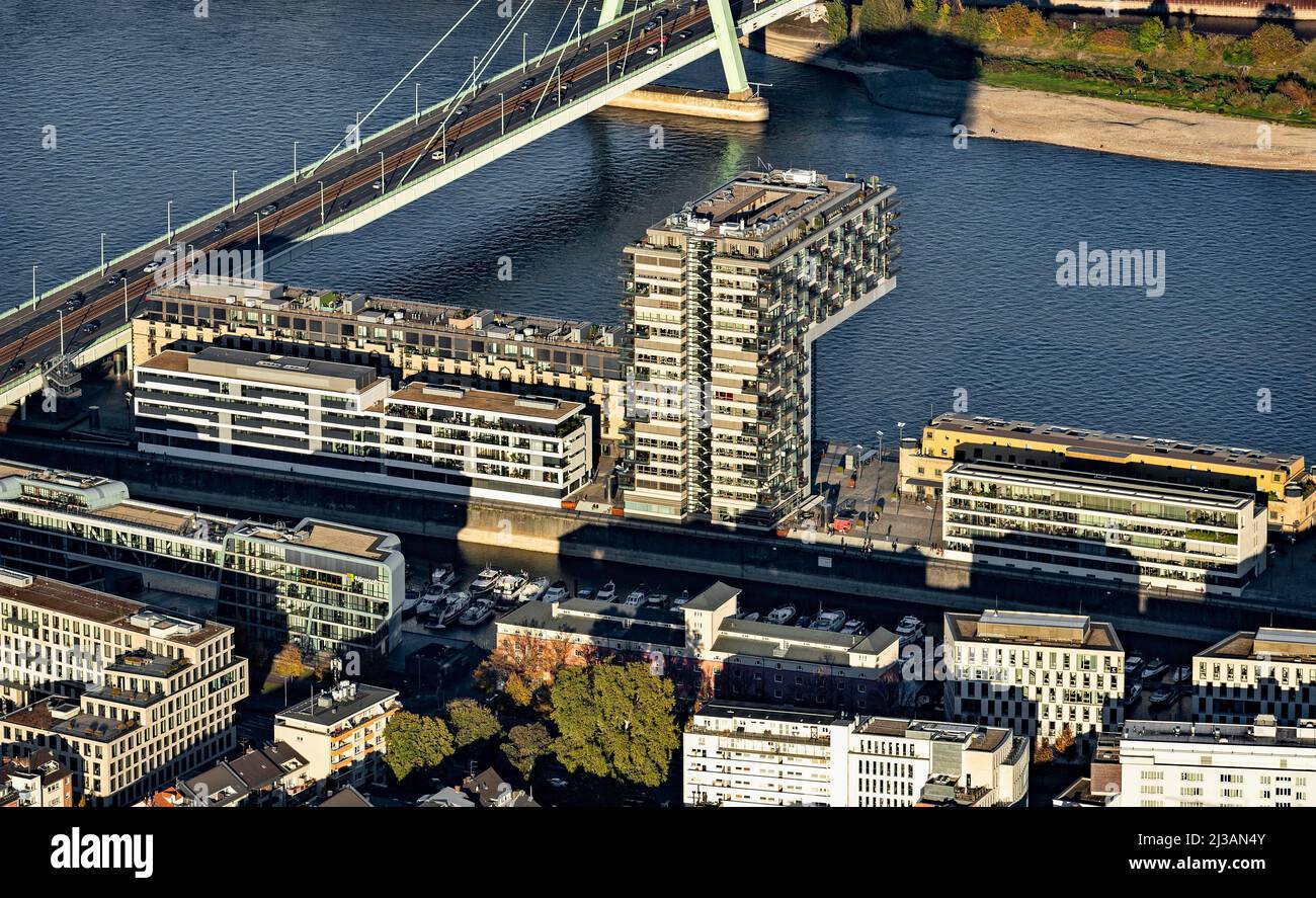 Rheinauhafen, crane buildings, architect Hadi Teherani, Cologne ...
