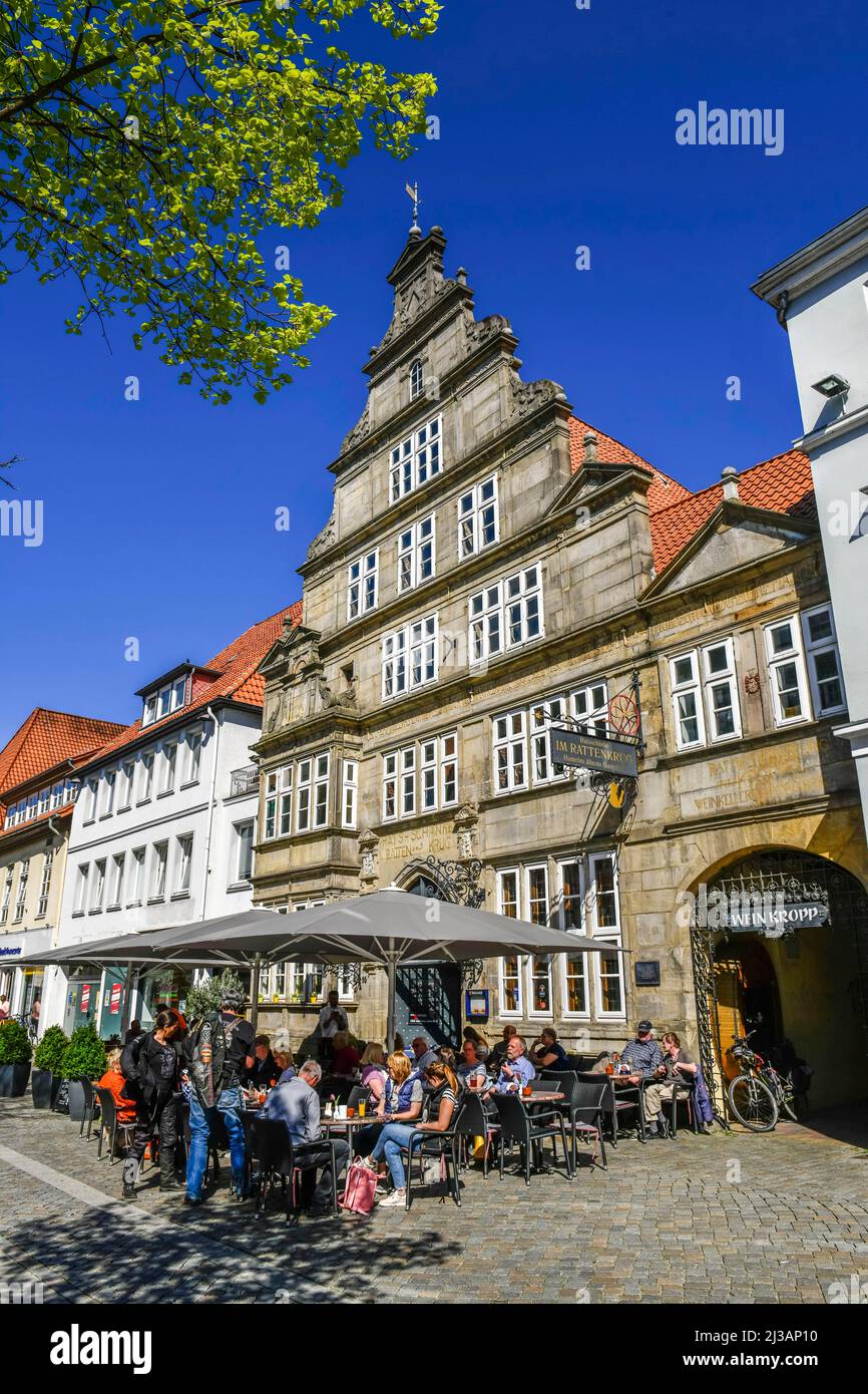 Rats-Schaenke Rattenkrug, Baeckerstrasse, Old Town, Hamelin, Lower ...