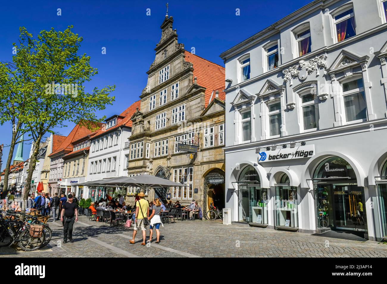Rats-Schaenke Rattenkrug, Baeckerstrasse, Old Town, Hamelin, Lower ...