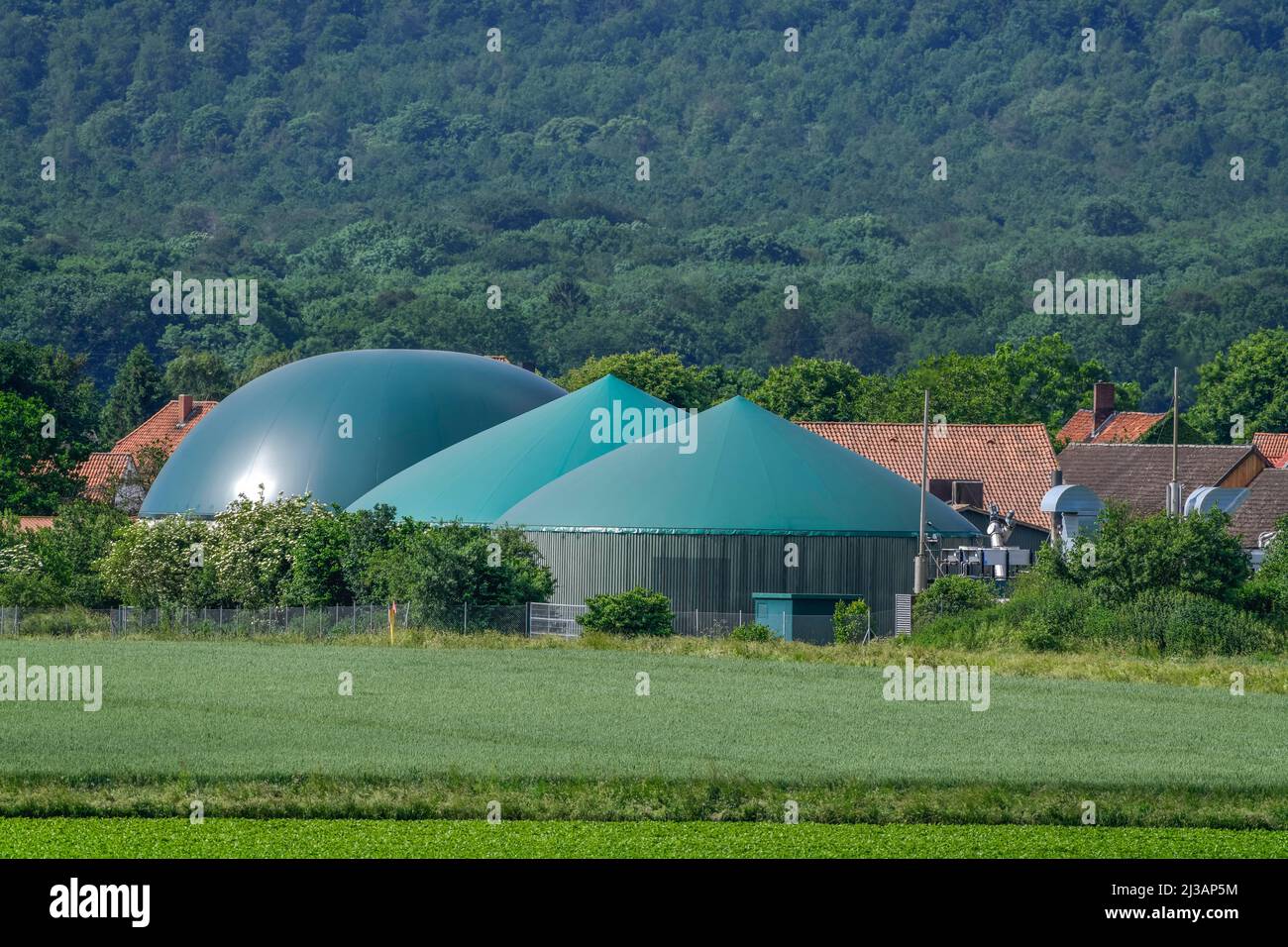 Biogas plant near Springe, Lower Saxony, Germany Stock Photo - Alamy