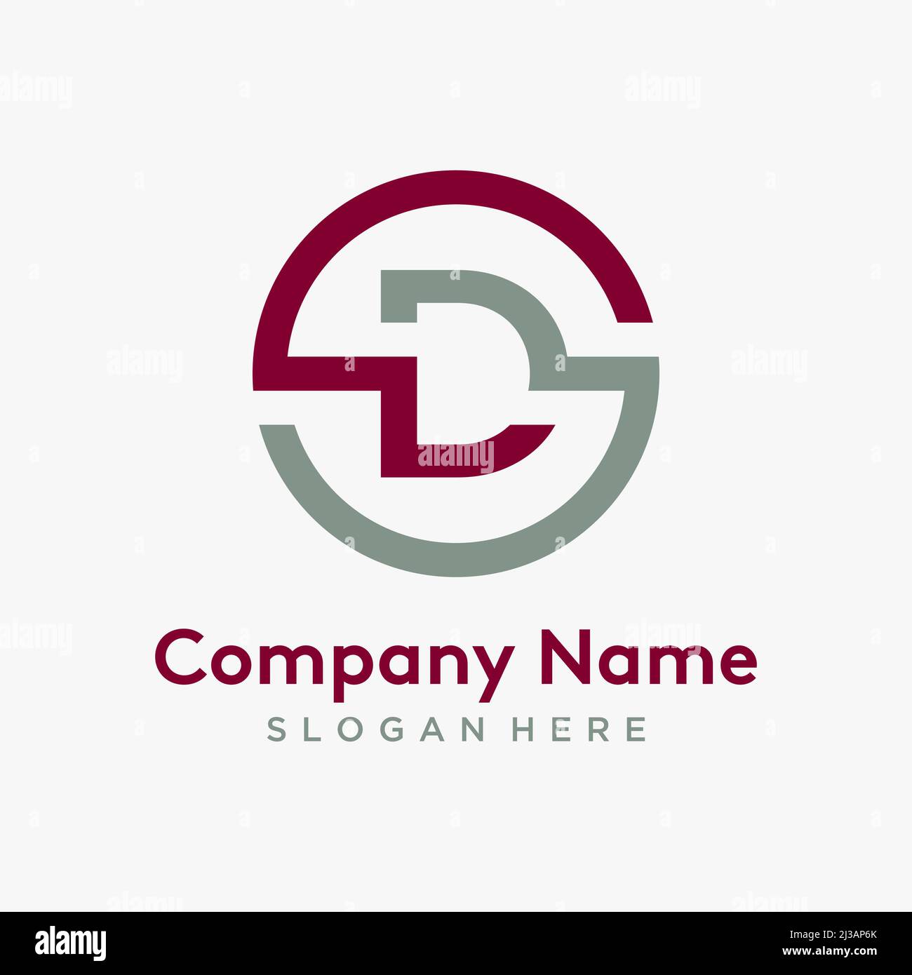 Letter D circle line logo design Stock Vector Image & Art - Alamy
