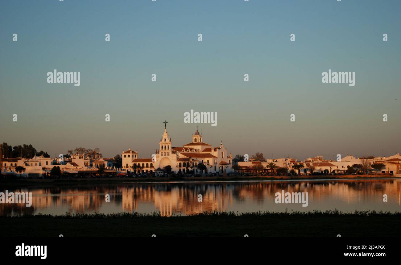 the Rocio sanctuary, a destination for pilgrims from all over the world ...