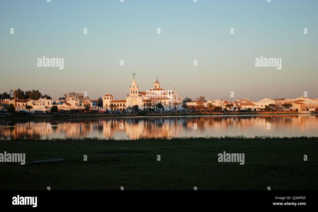 the Rocio sanctuary, a destination for pilgrims from all over the world ...