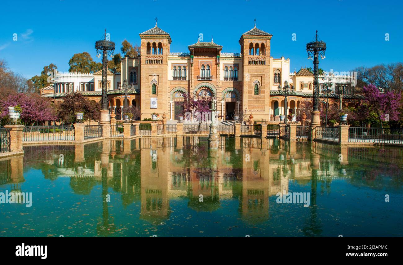 the architecture of Plaza de las America in the center of Seville Spain ...