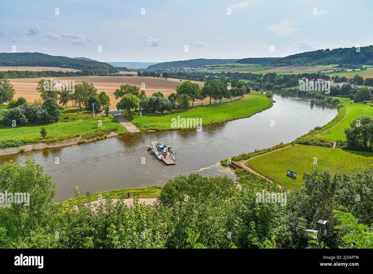Weser near Polle, Lower Saxony, Germany Stock Photo - Alamy