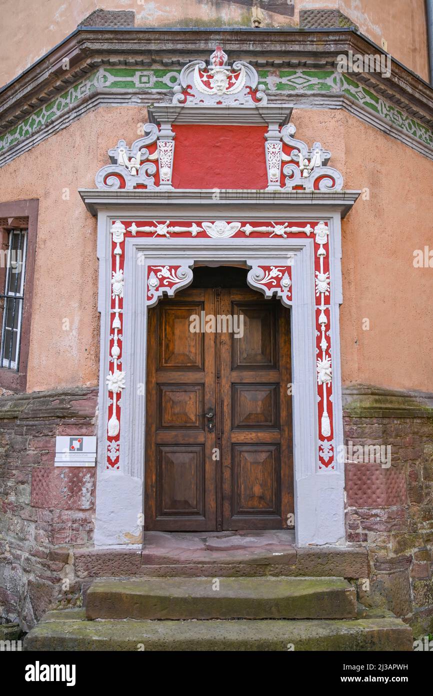 Door in the castle courtyard, Bevern Castle, Lower Saxony, Germany ...