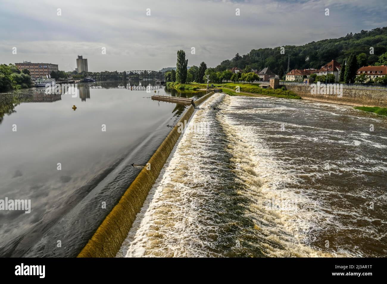 Weser, Upper Weir, Hamelin, Lower Saxony, Germany Stock Photo - Alamy