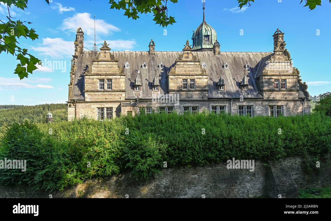 West Wing, Haemelschenburg Castle, Lower Saxony, Germany Stock Photo ...