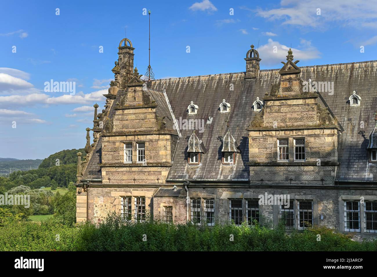 West Wing, Haemelschenburg Castle, Lower Saxony, Germany Stock Photo ...