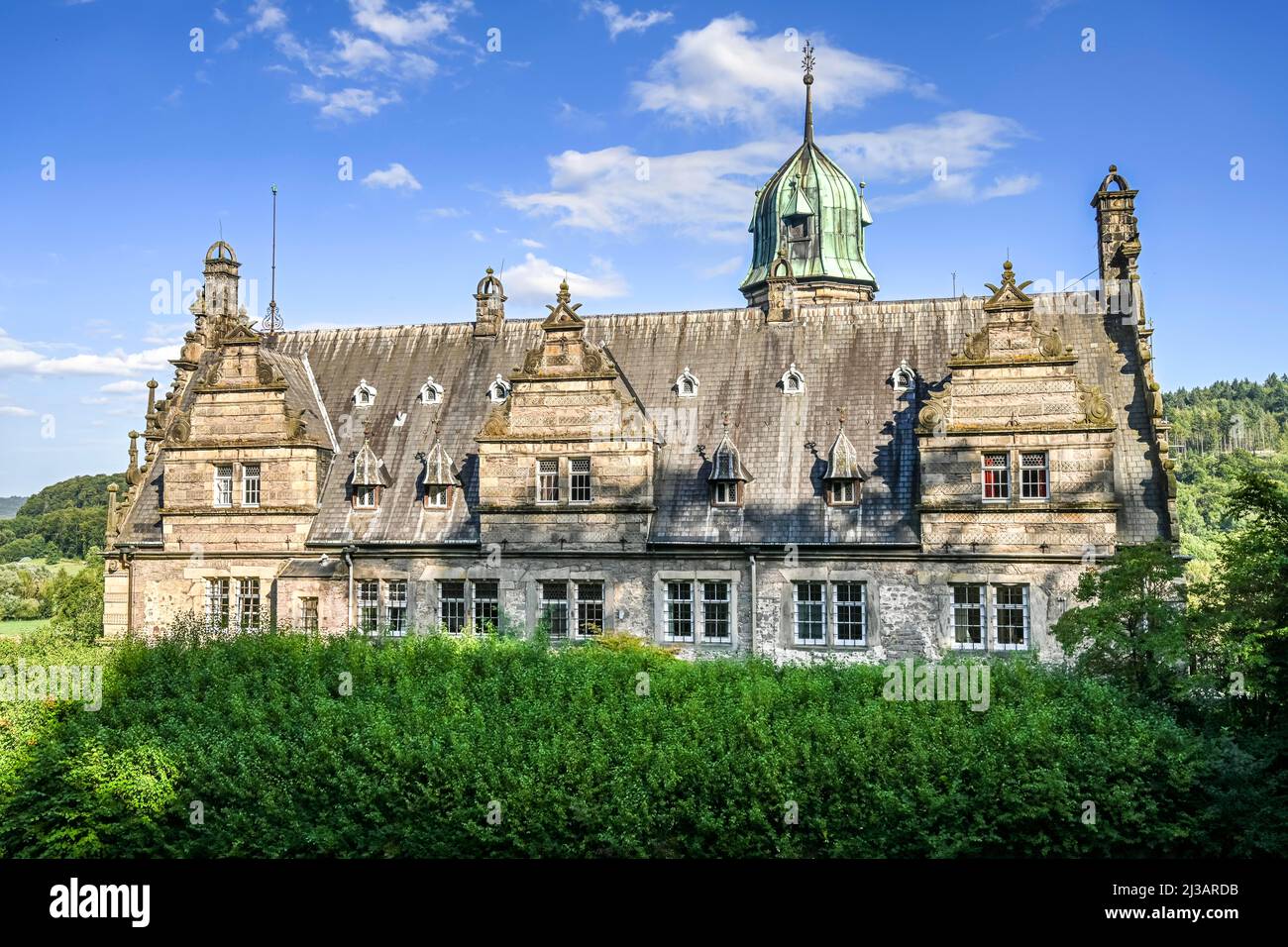 West Wing, Haemelschenburg Castle, Lower Saxony, Germany Stock Photo ...