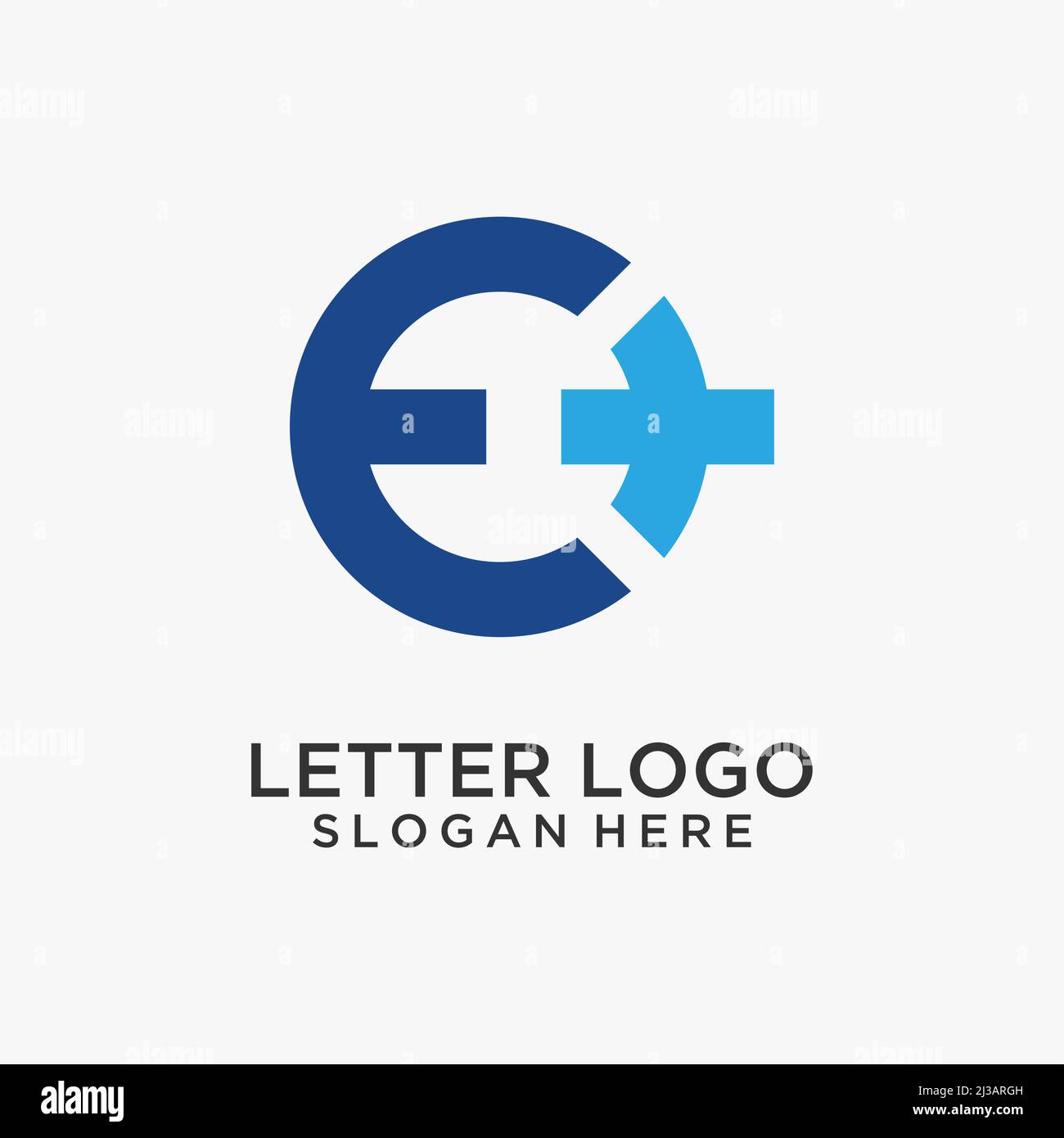Letter E Plus logo design Stock Vector Image & Art - Alamy
