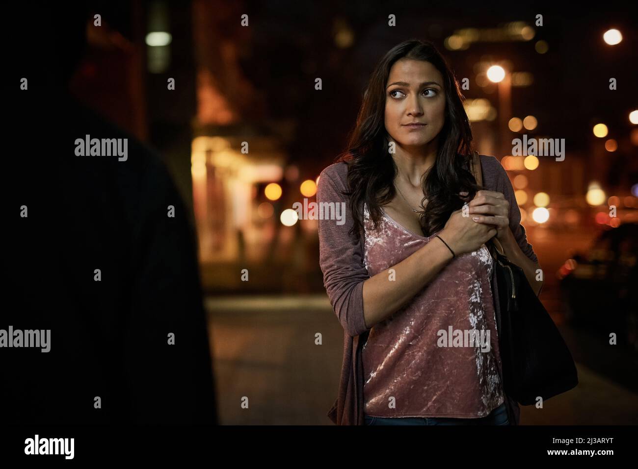 Girl Walking At Night