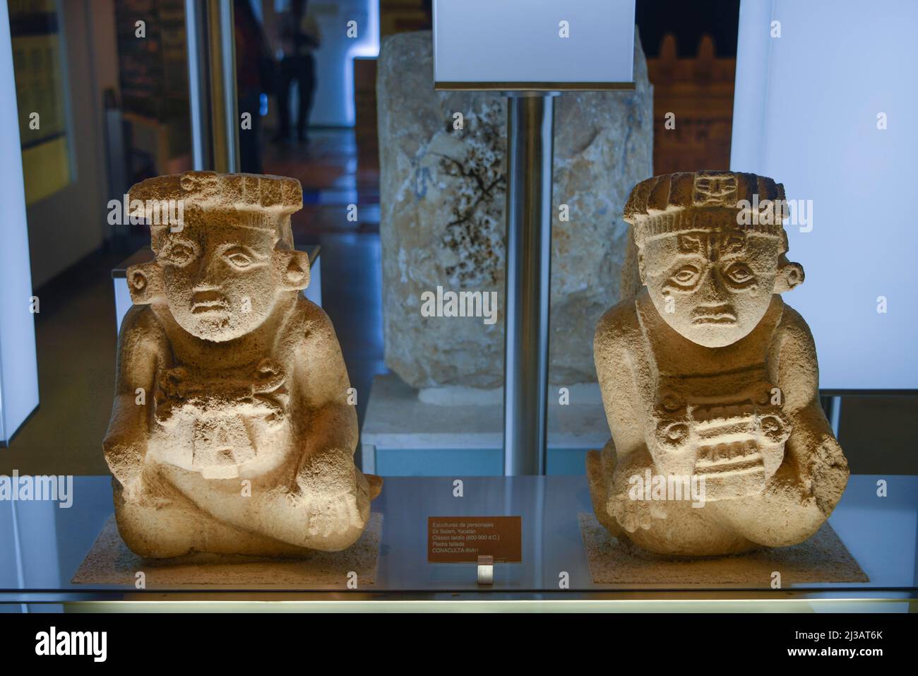 Exhibits, stone figures, Maya Museum Gran Museo del Mundo Maya, Merida ...