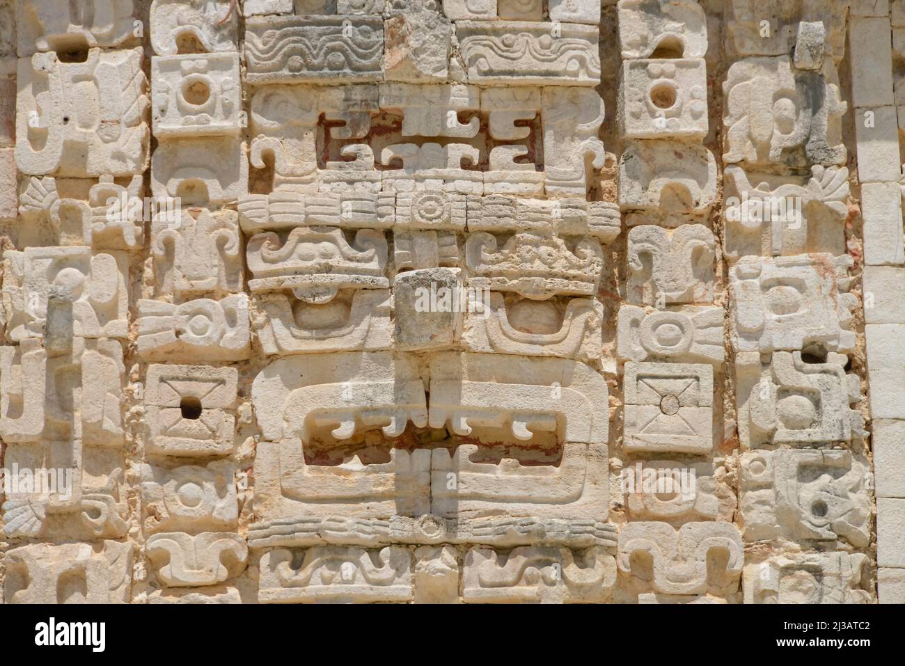 Mask, Nuns' Quadrangle (Cuadrangulo de las Monjas), Uxmal, Yucatan ...