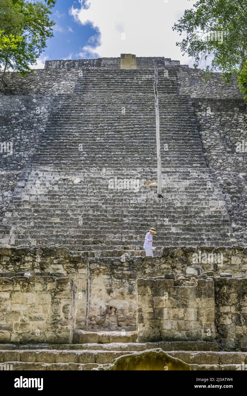 Pyramid Structure I, Calakmul, Campeche, Mexico Stock Photo - Alamy
